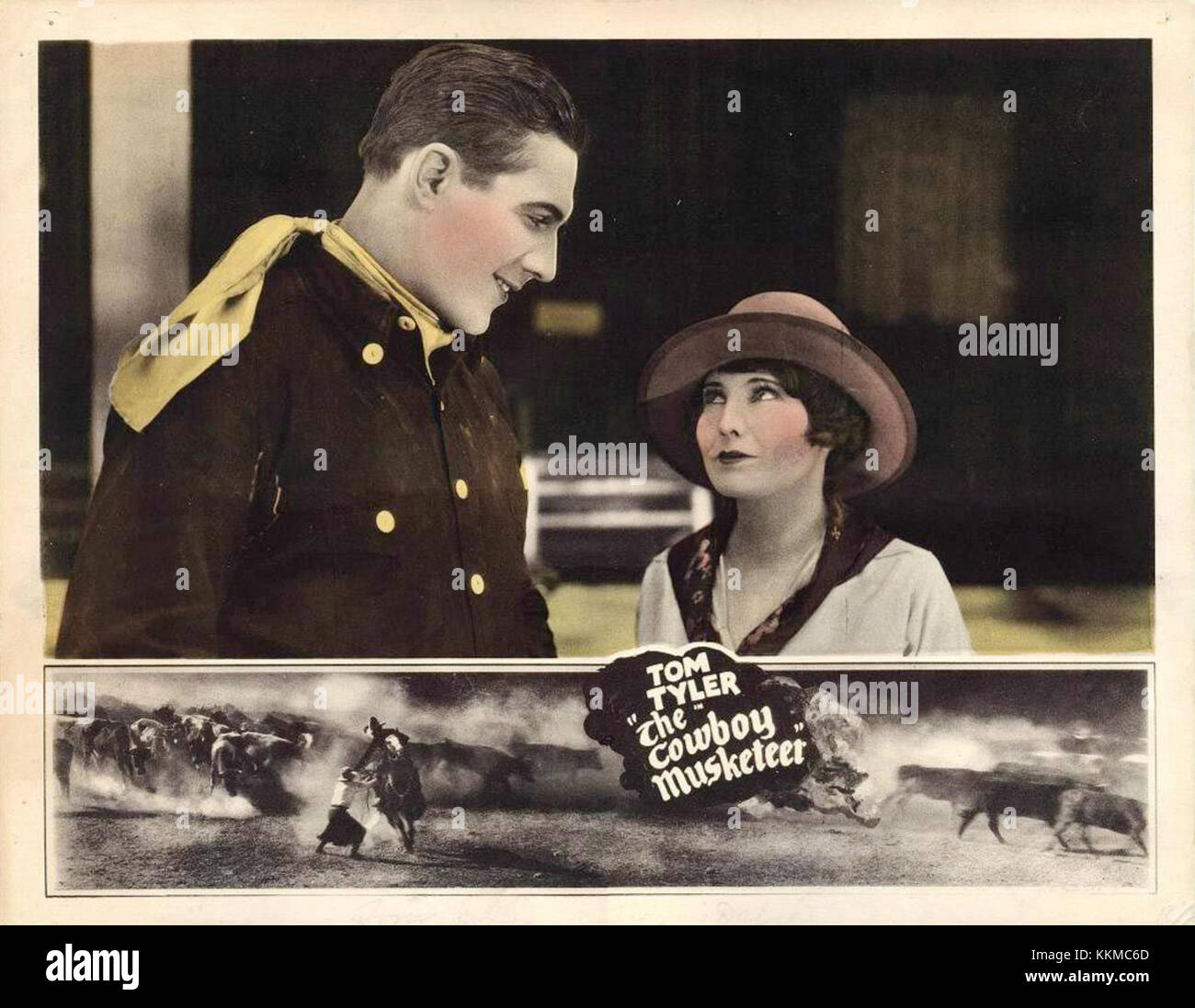 The lobby card for 'Cowboy Musketeer' showcases the promotional artwork ...