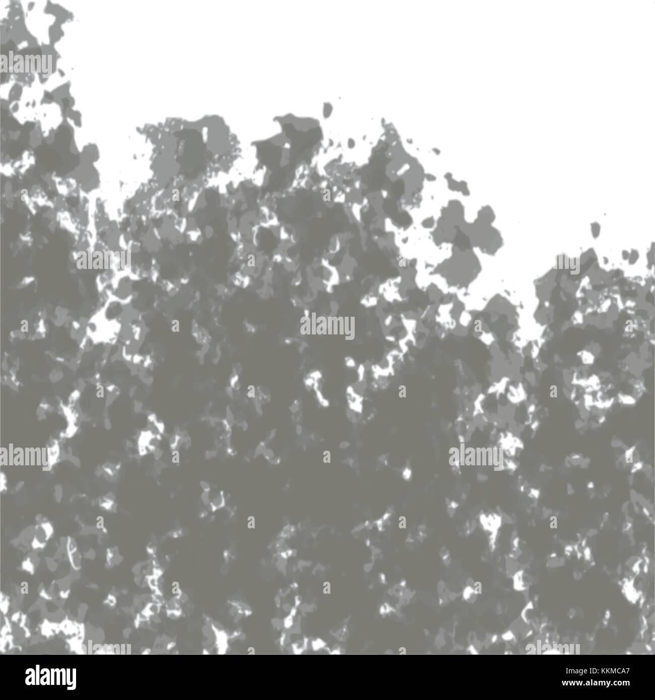 dark grey watercolor ink pattern with gaps on white background, vector ...