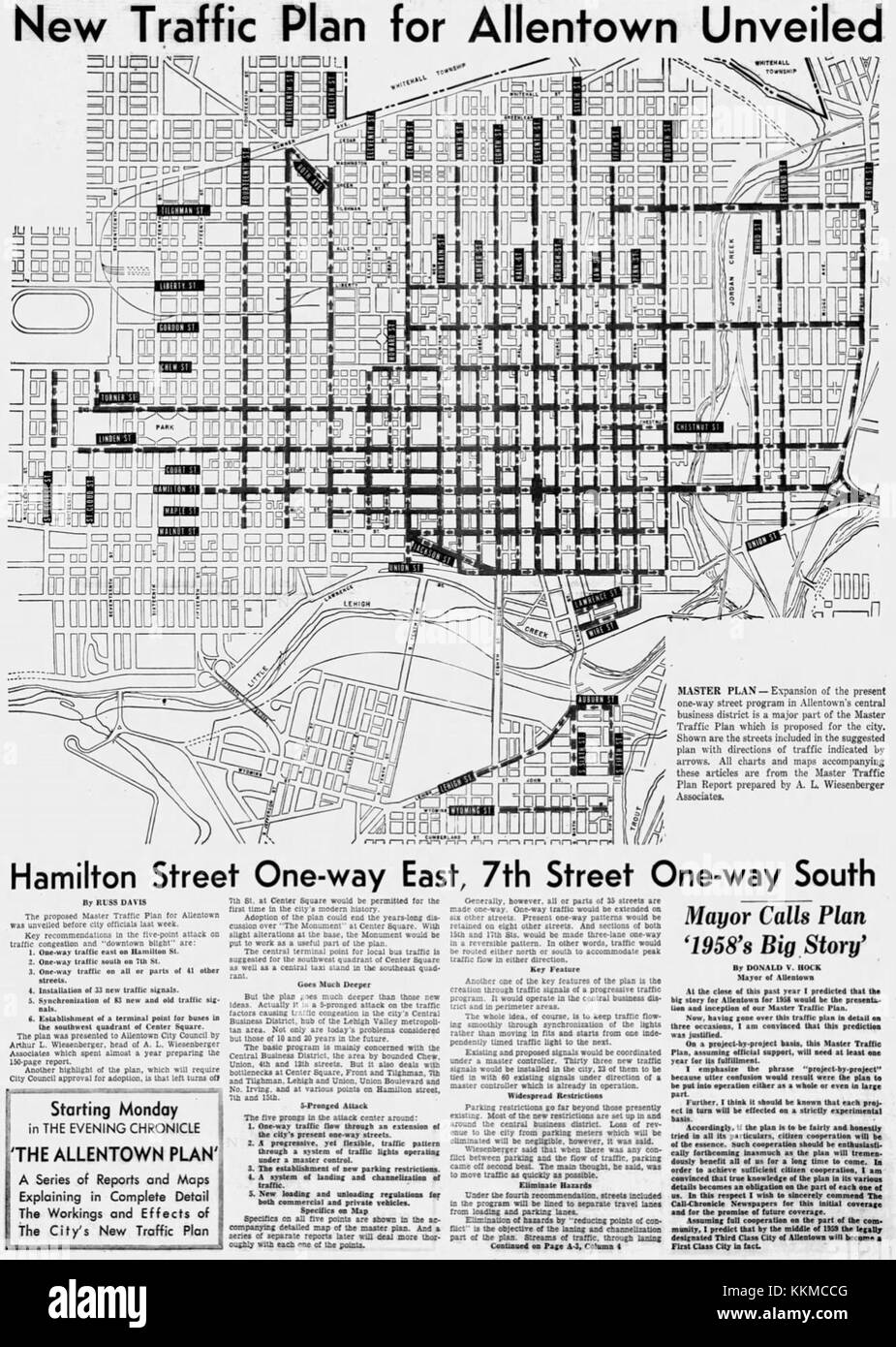 This historical image shows the newly implemented traffic pattern in ...