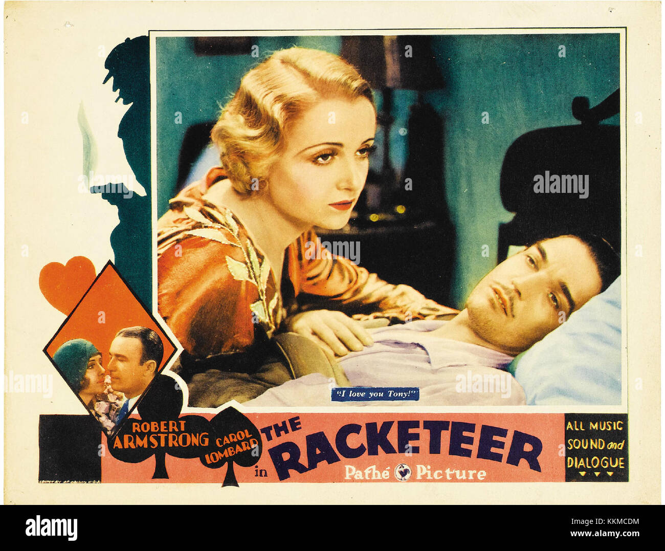 The racketeer lobby card is a vintage promotional image from the 1930s ...