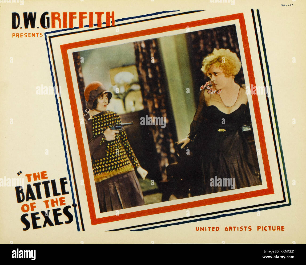The lobby card for 'Battle of the Sexes' (1960s) features key moments ...