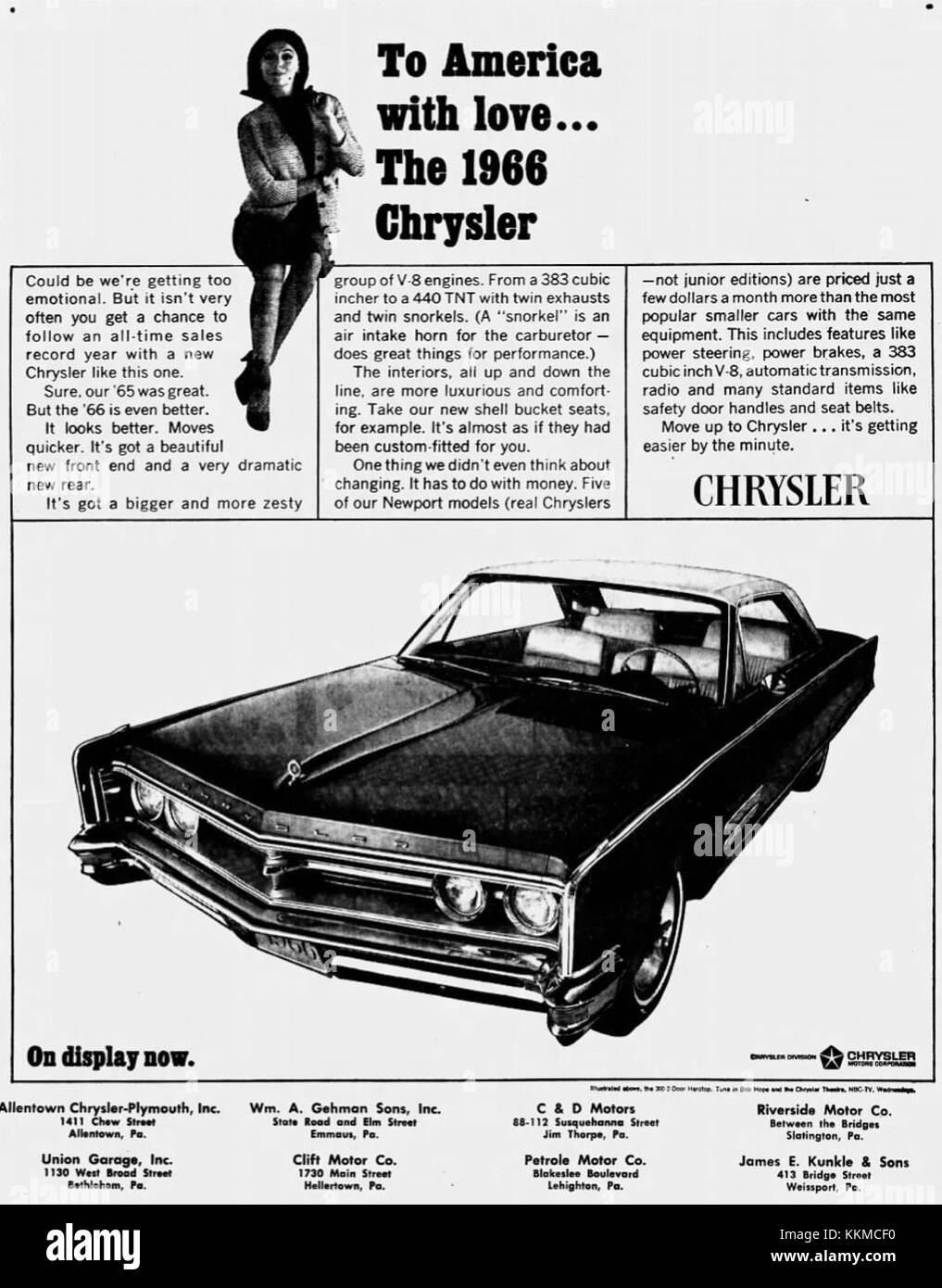 1960s advertisement car Black and White Stock Photos & Images - Alamy