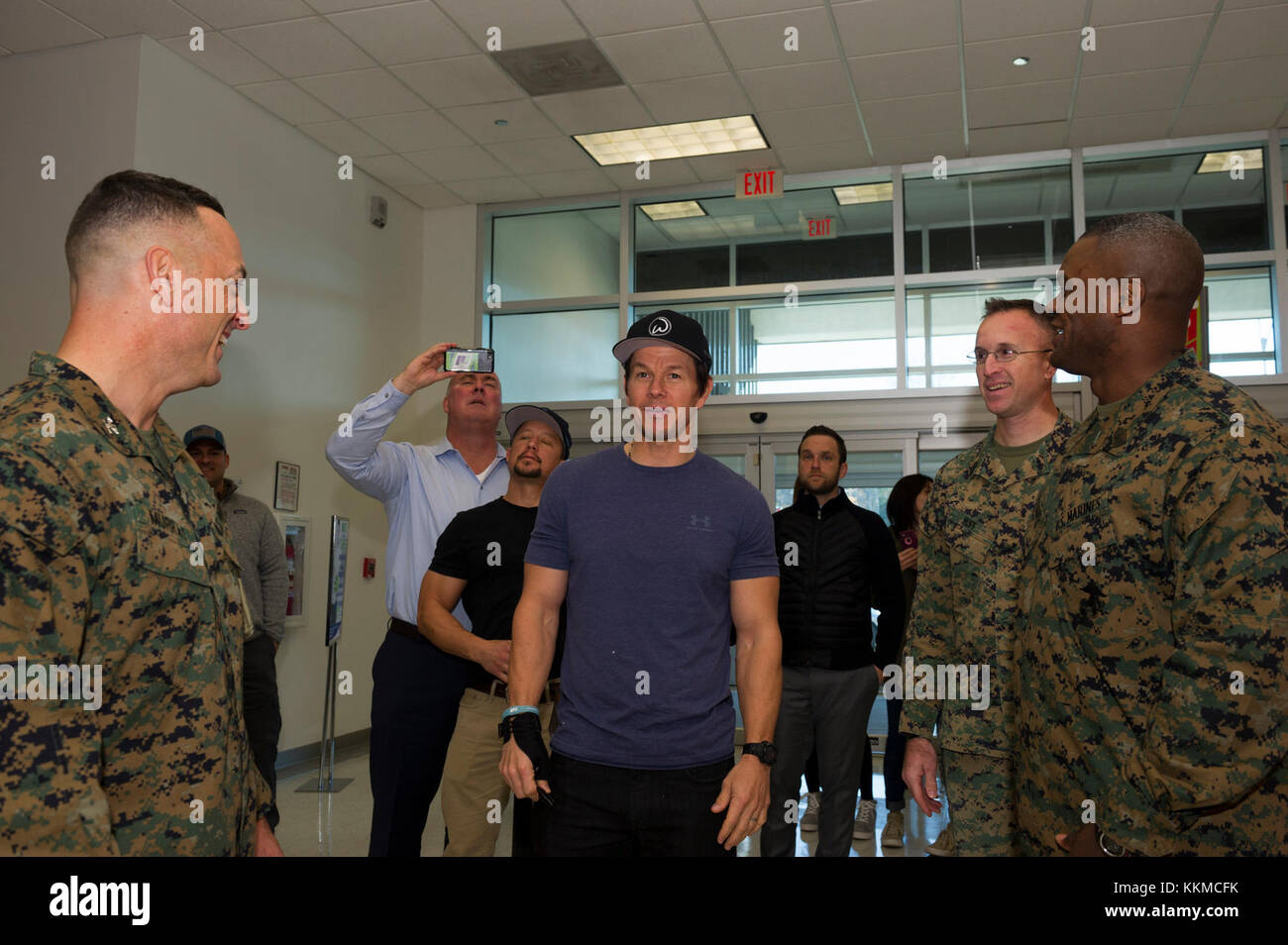 U.S. Marine Corps Col. Joseph Murray, left, commander, Marine Corps ...