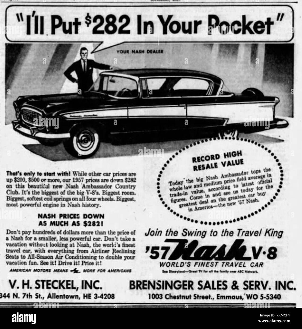 1957 - V H Steckel - 1 May MC - Allentown PA Stock Photo - Alamy