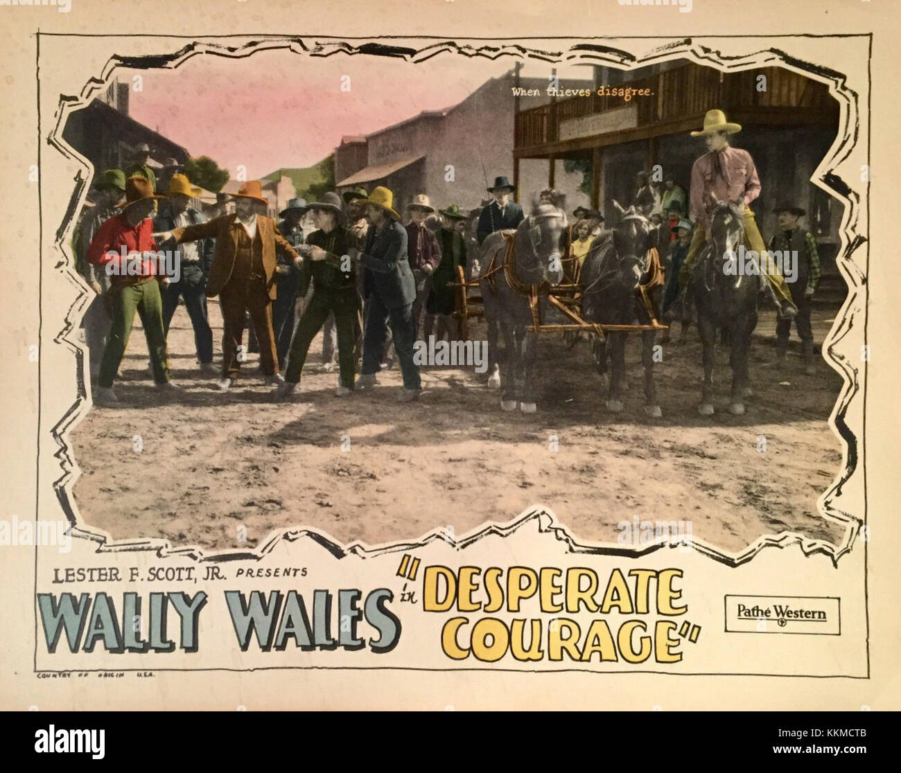 Lobby card from the film *Desperate Courage*, showcasing key characters ...
