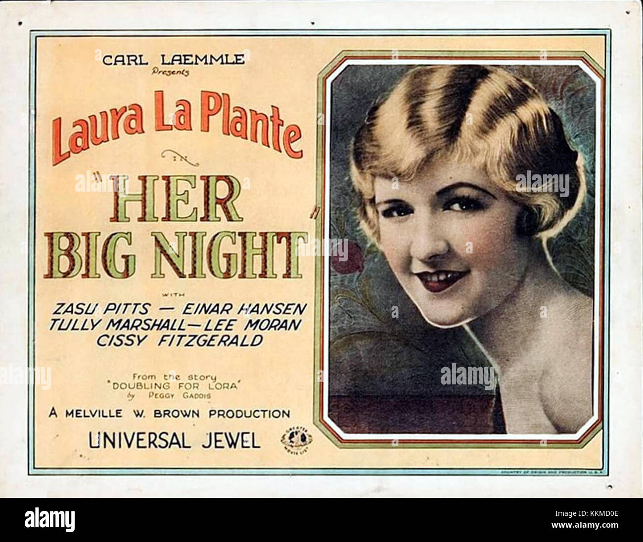 Her Big Night lobby card features a key scene from the 1930s film ...