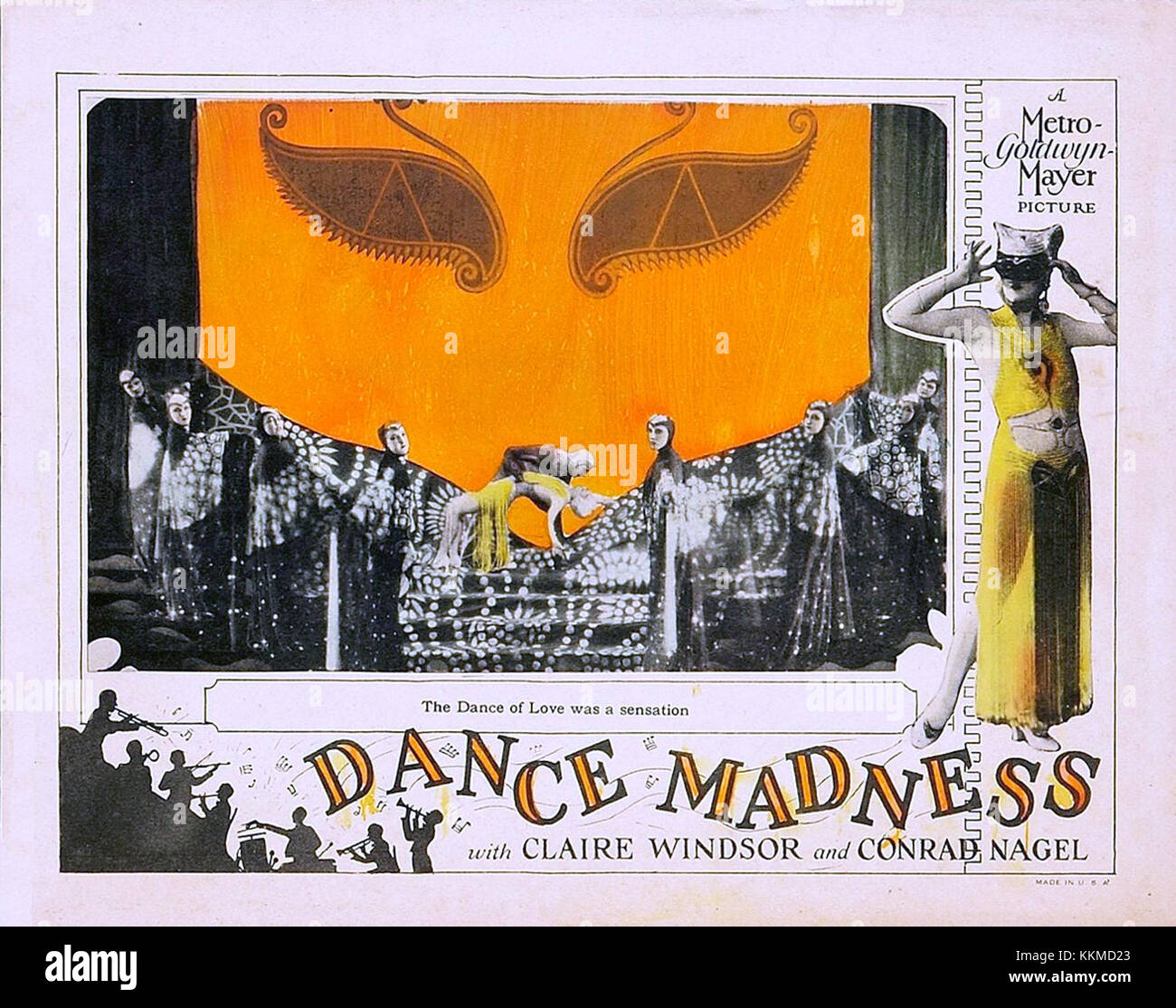 A lobby card from the 1937 film 'Dance Madness' shows the vibrant ...