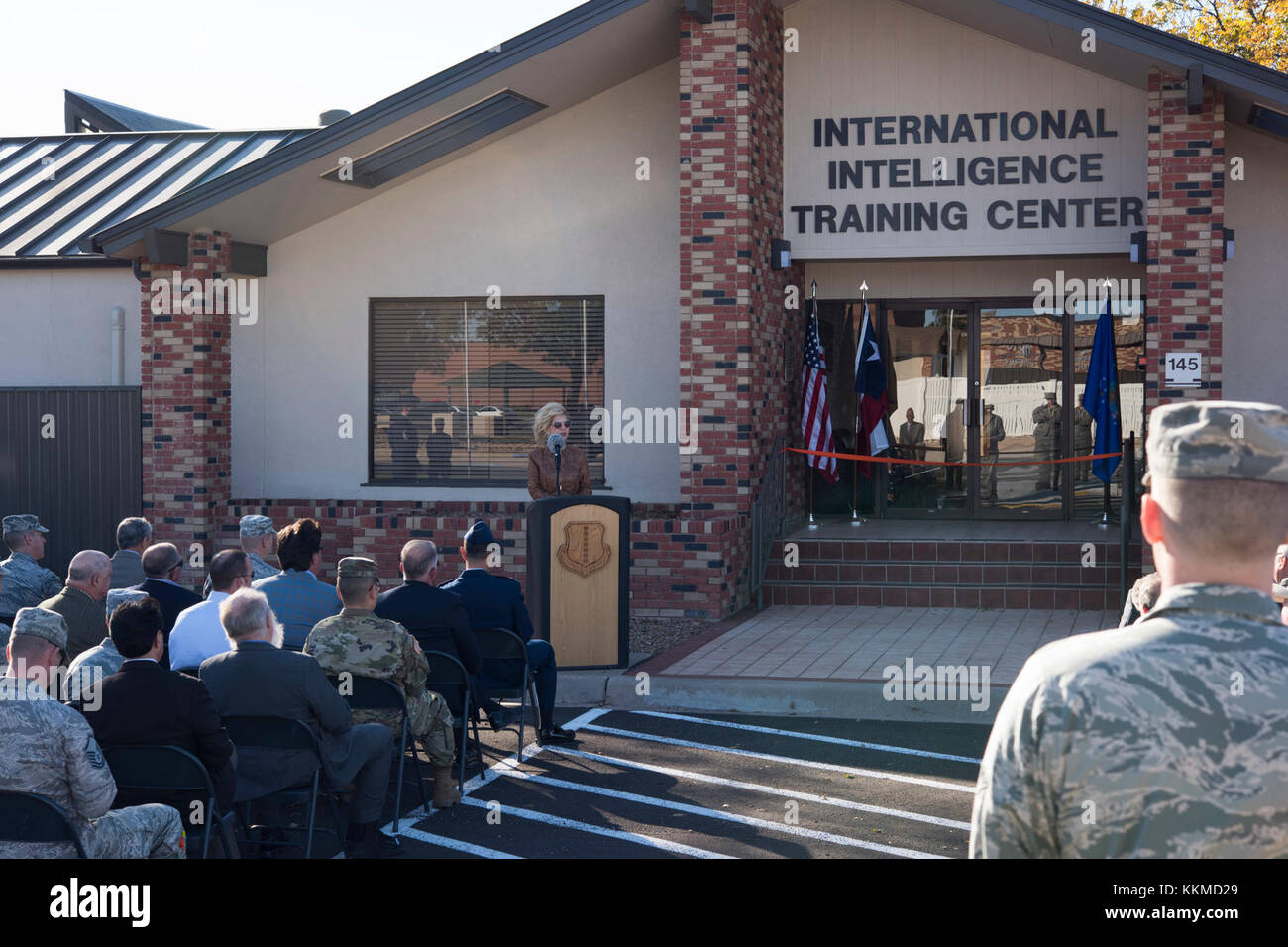 Brenda Gunter, San Angelo mayor, gives a speech before the ribbon ...
