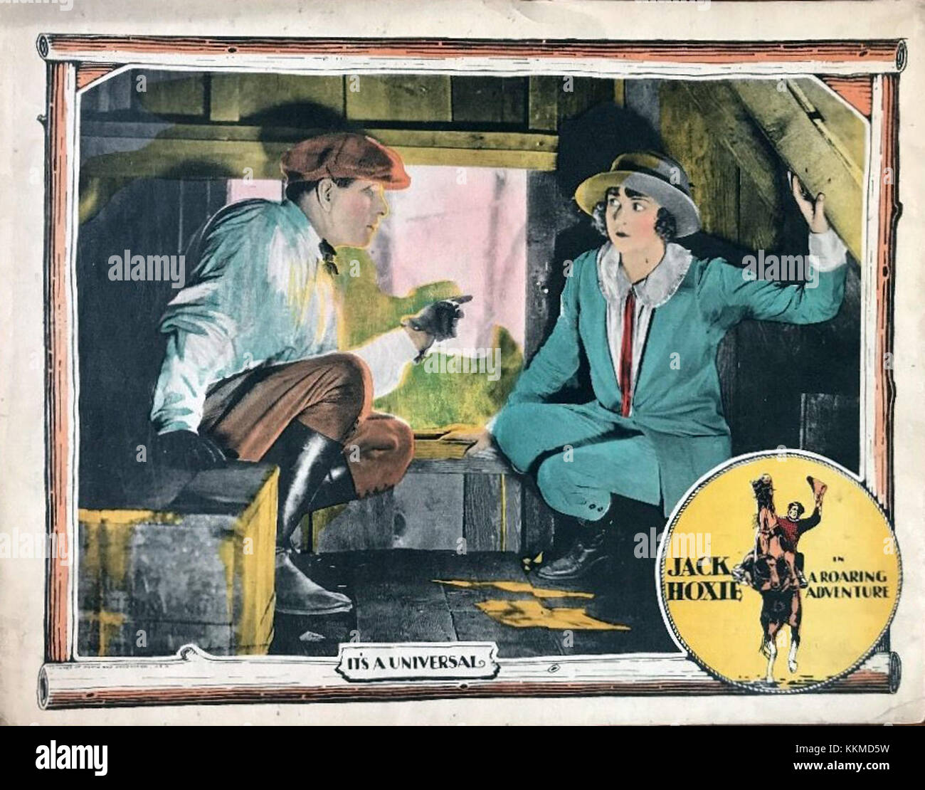 The 'Roaring Adventure' lobby card promotes a 1930s film known for its ...