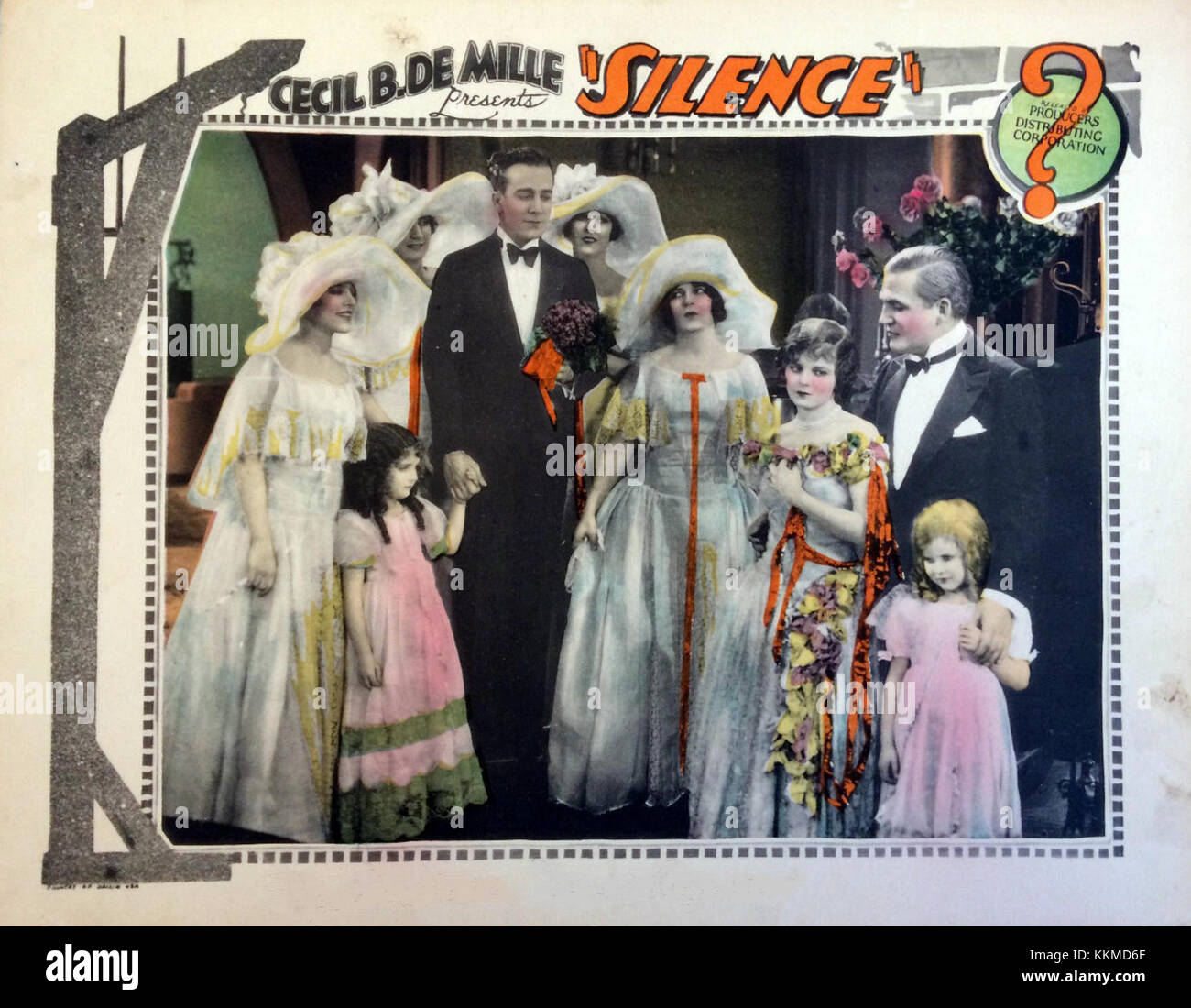 A lobby card for the film *Silence*, showcasing a dramatic moment from ...