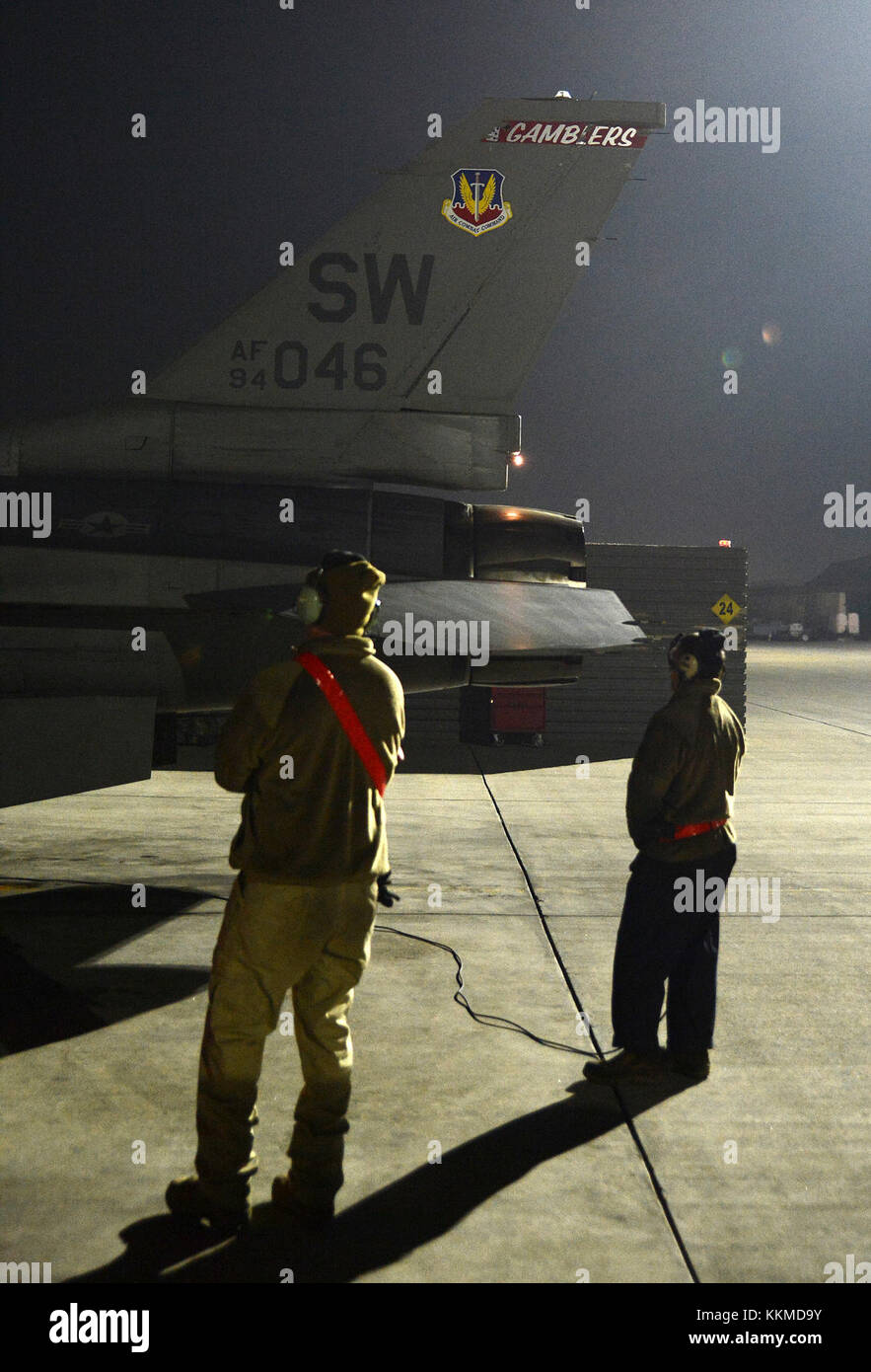 U.S. Airmen with the 455th Expeditionary Aircraft Maintenance Squadron ...