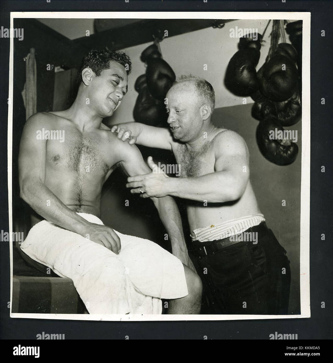 A historic photograph from around 1930 featuring Sixto Escobar and ...