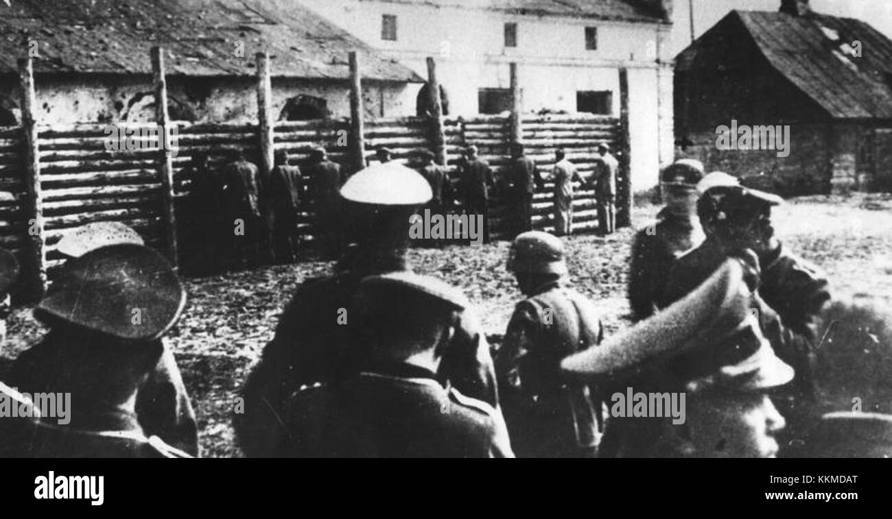 The image depicts the execution in Gostynin, Poland, during World War ...