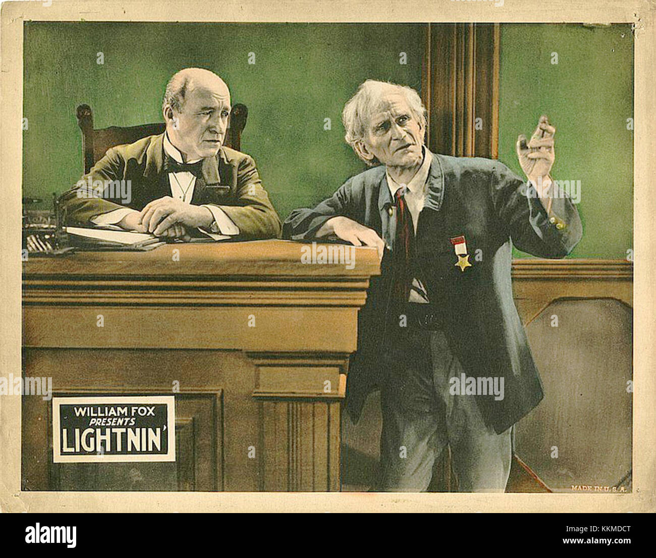 A lobby card for the film 'Lightnin' showcases a scene from this 1930s ...