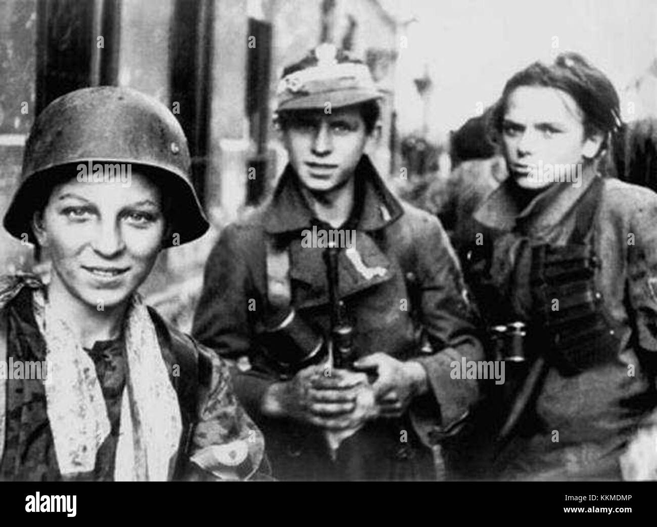 A historical photograph of Polish Boy Scouts participating in the ...