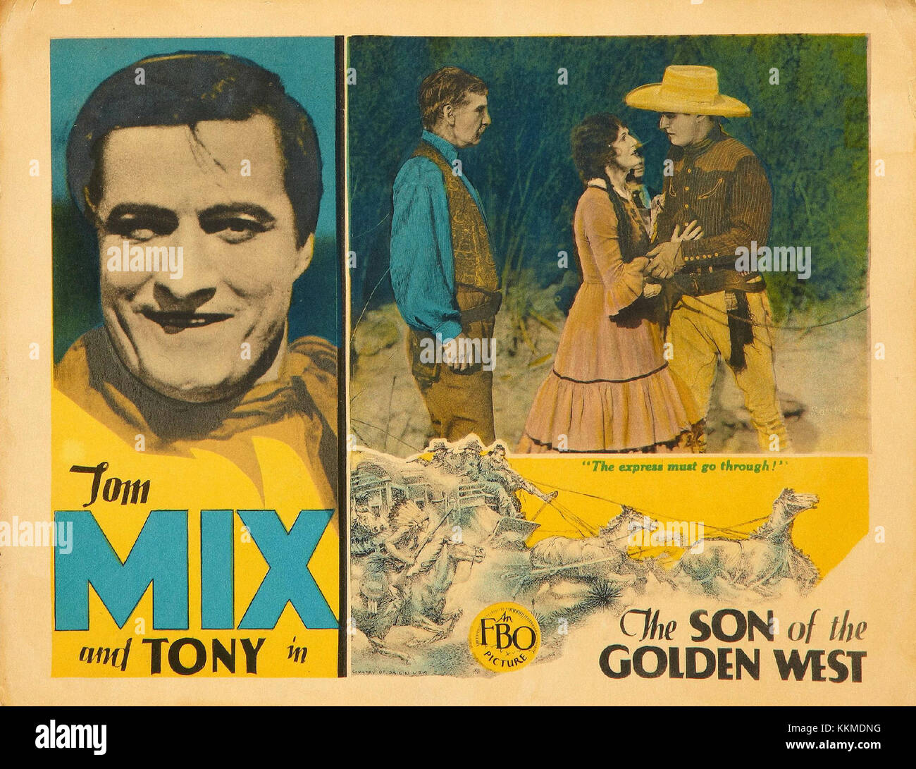 Lobby card for the 1928 American Western film 'The Son of the Golden ...