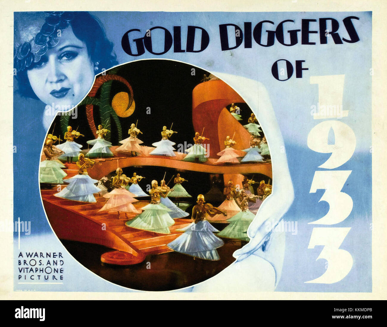 A lobby card for the 1933 pre-Code musical film 'Gold Diggers of 1933 ...