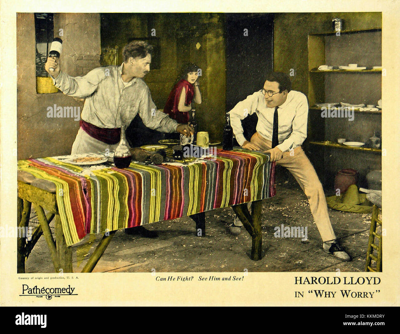 The 'Why Worry' lobby card features a promotional image for the 1923 ...