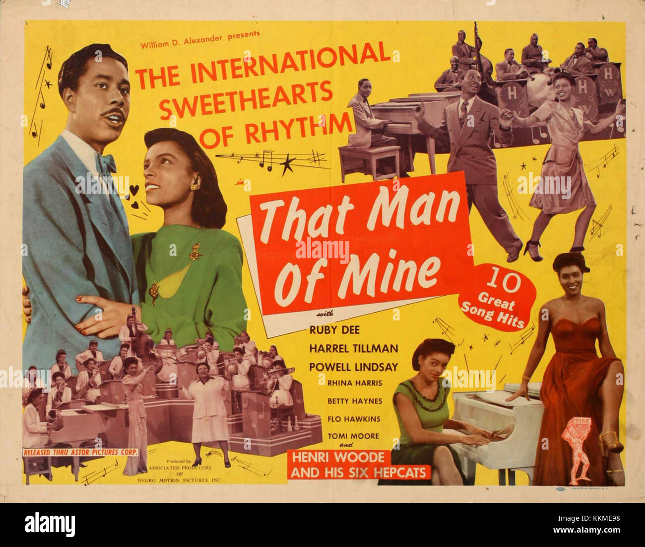 A vintage lobby card for the 1946 film 'That Man of Mine', featuring a ...