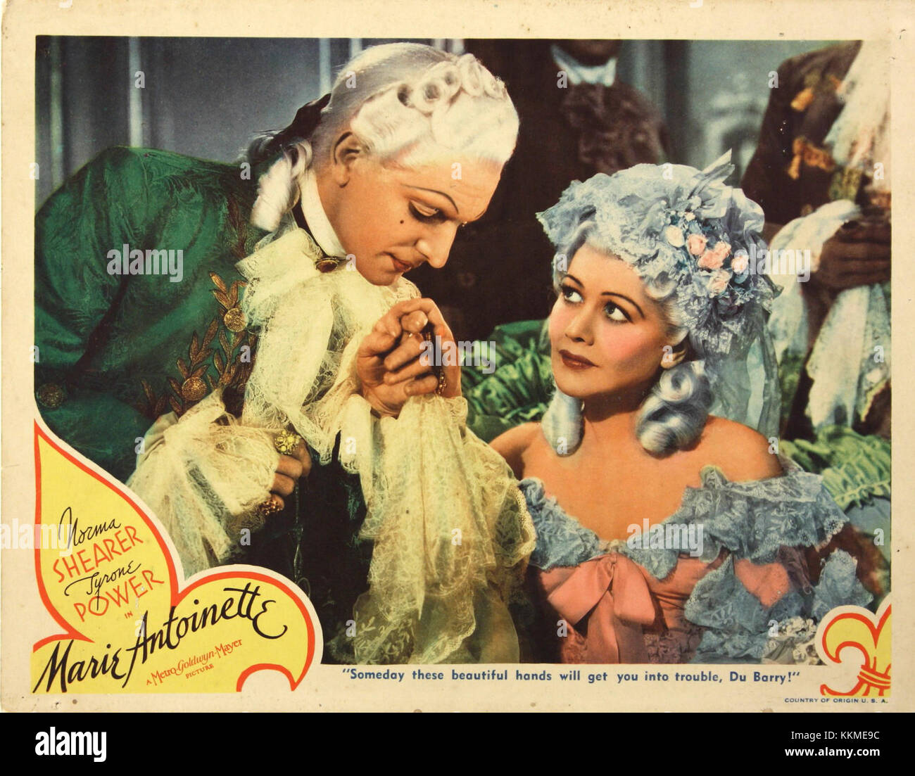 A lobby card for the film 'Marie Antoinette,' depicting the historical ...