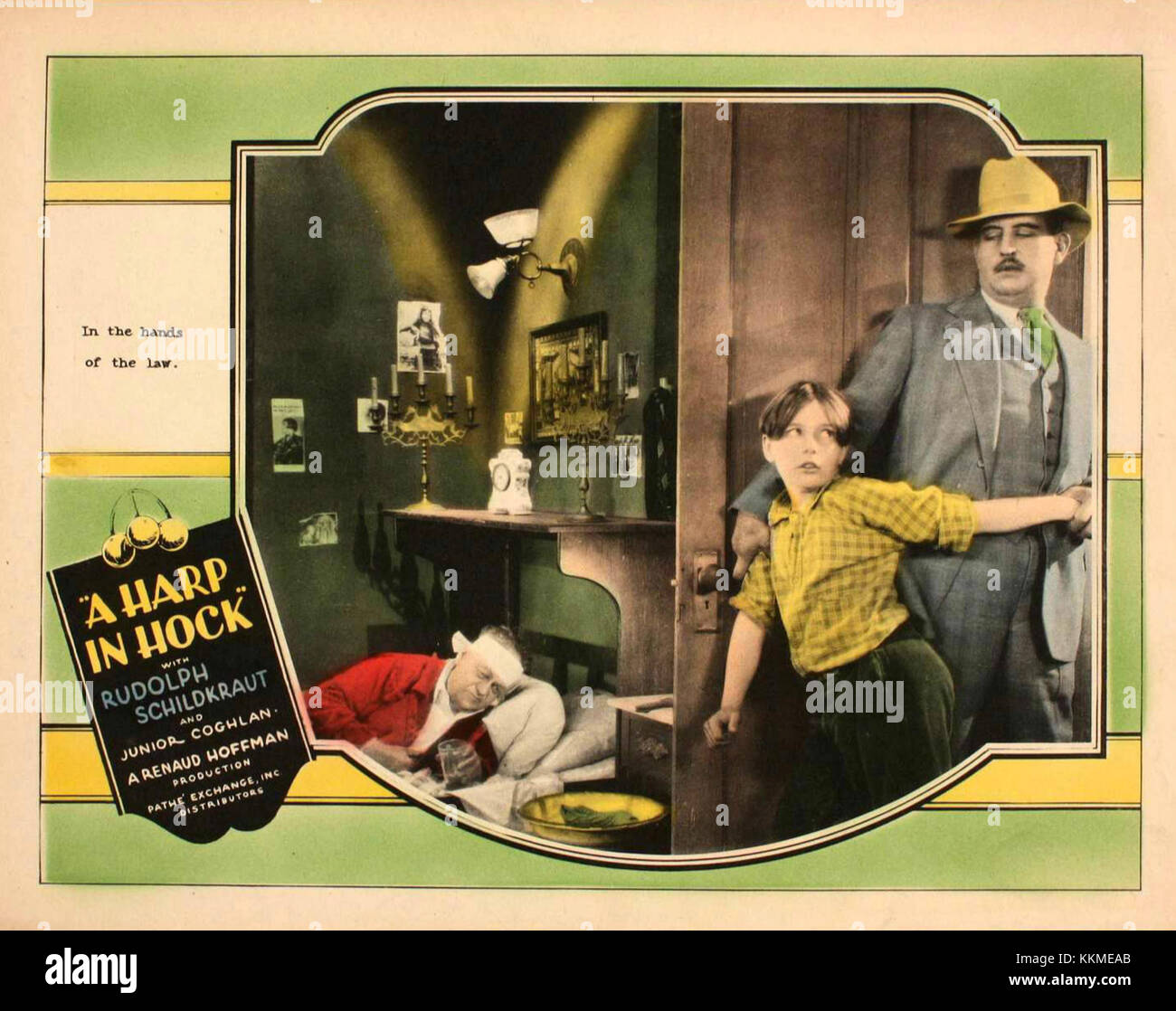 The lobby card for *Harp in Hock*, a 1948 American film, features the ...