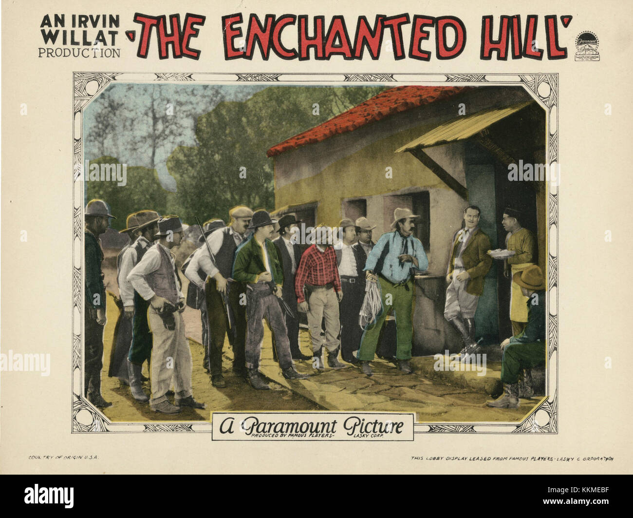 Enchanted Hill is a 1940s film, and this lobby card captures a scene ...