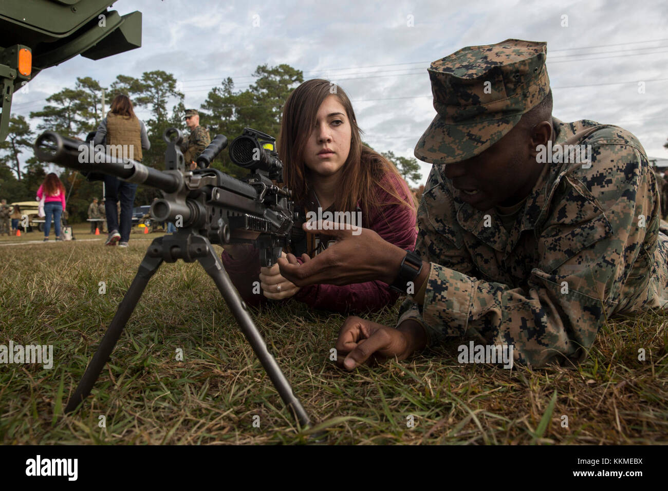 U.S. Marine Corps Cpl. Malachia Alleyne, a fire direction control man ...