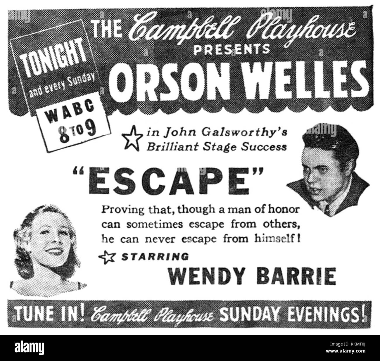 Campbell Playhouse's 'Escape' is a 1940s radio drama, produced by Orson ...