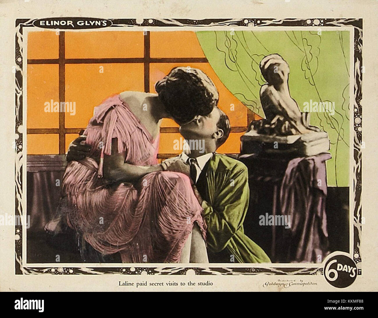 The lobby card for the 1960 film 'Six Days' features prominent scenes ...