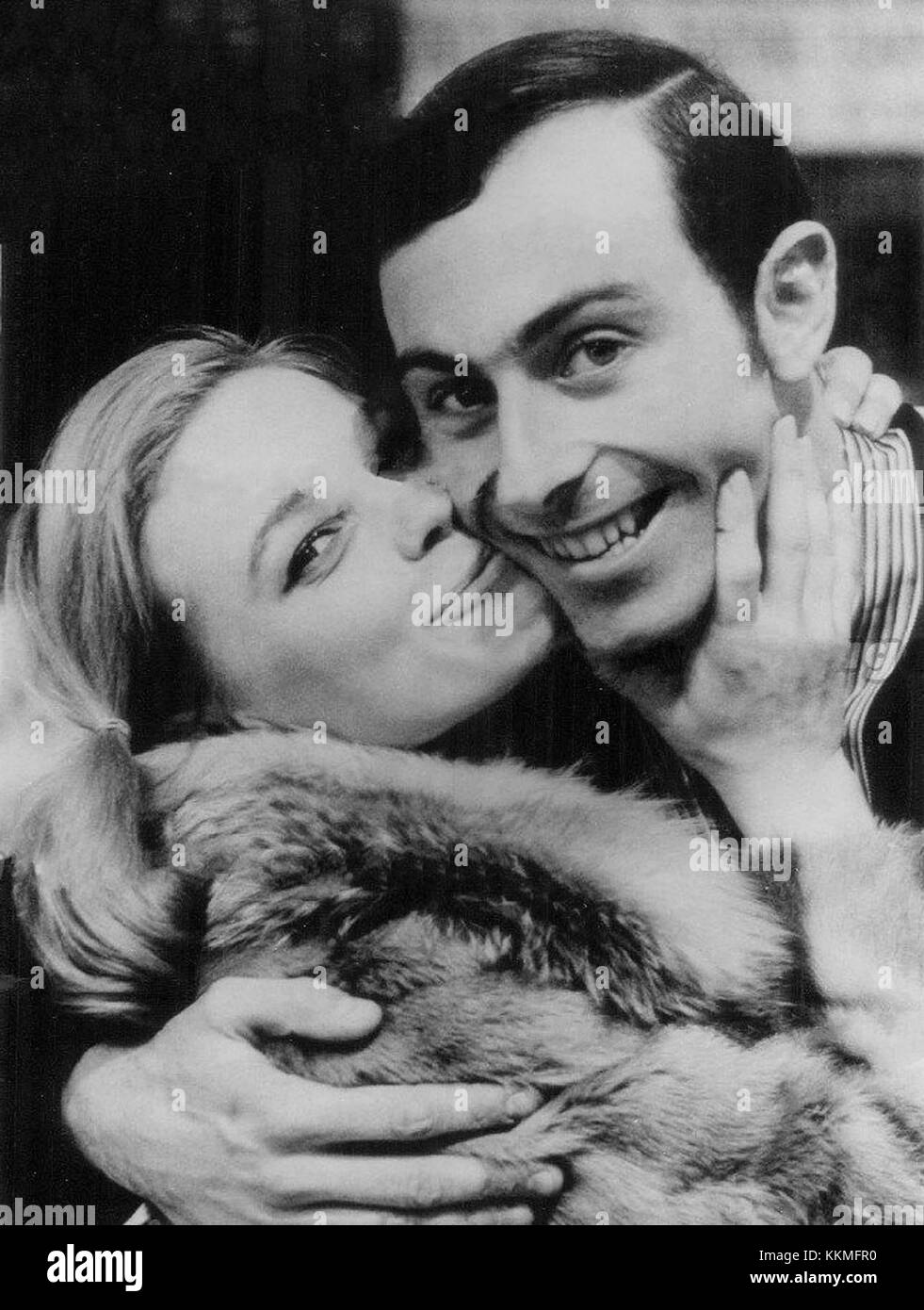 Gabriele Seyfert, a German figure skater, is seen with Tim Wood, her ...