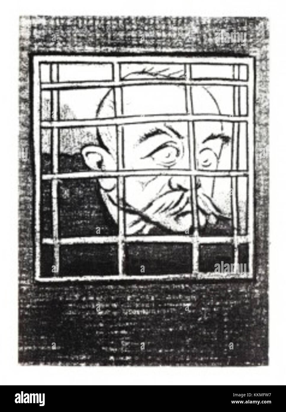 Political cartoon by Viktor Deni depicting Alexander Dmitriyevich ...