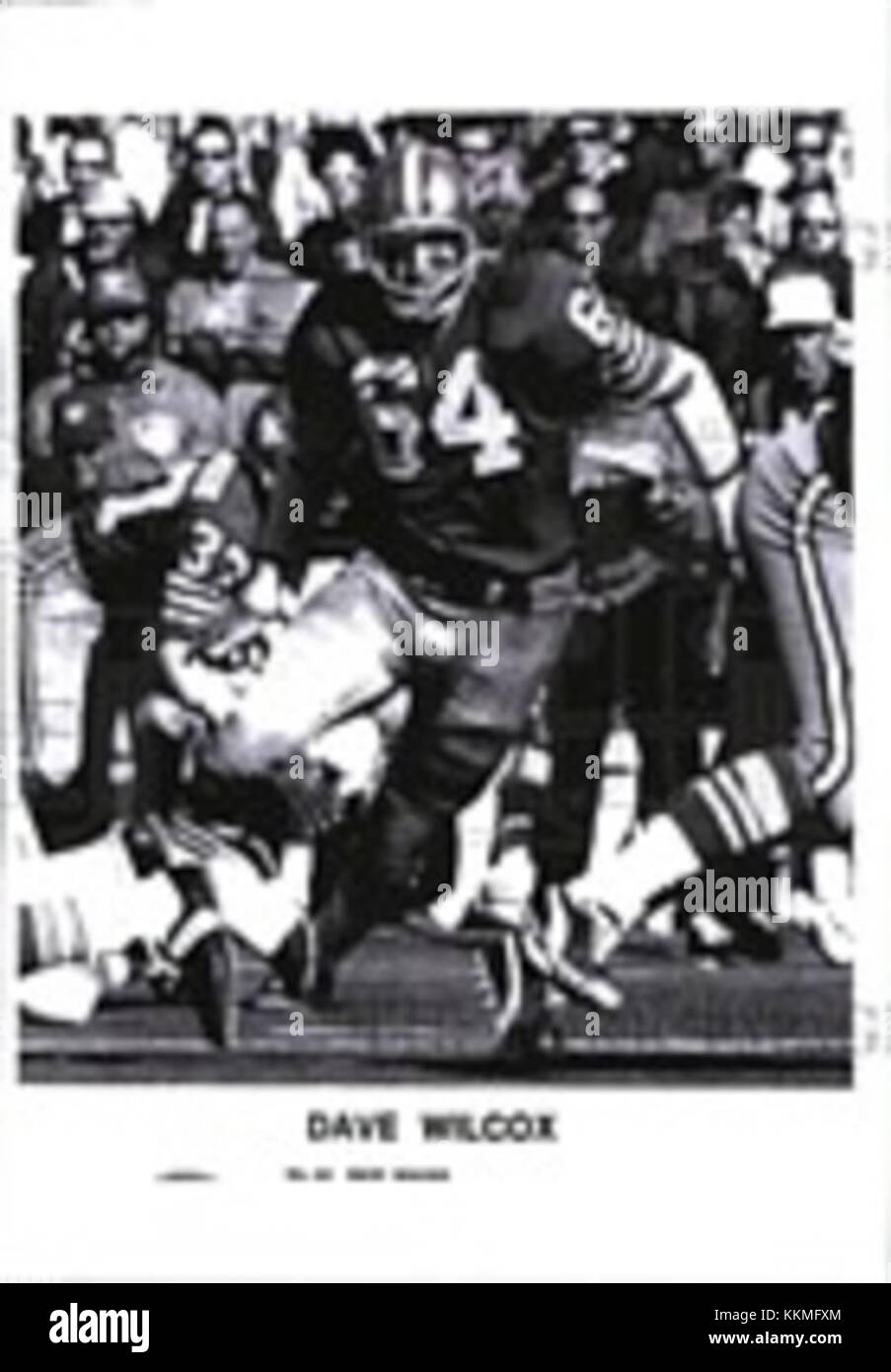 A press photograph of Dave Wilcox, showcasing the American football ...
