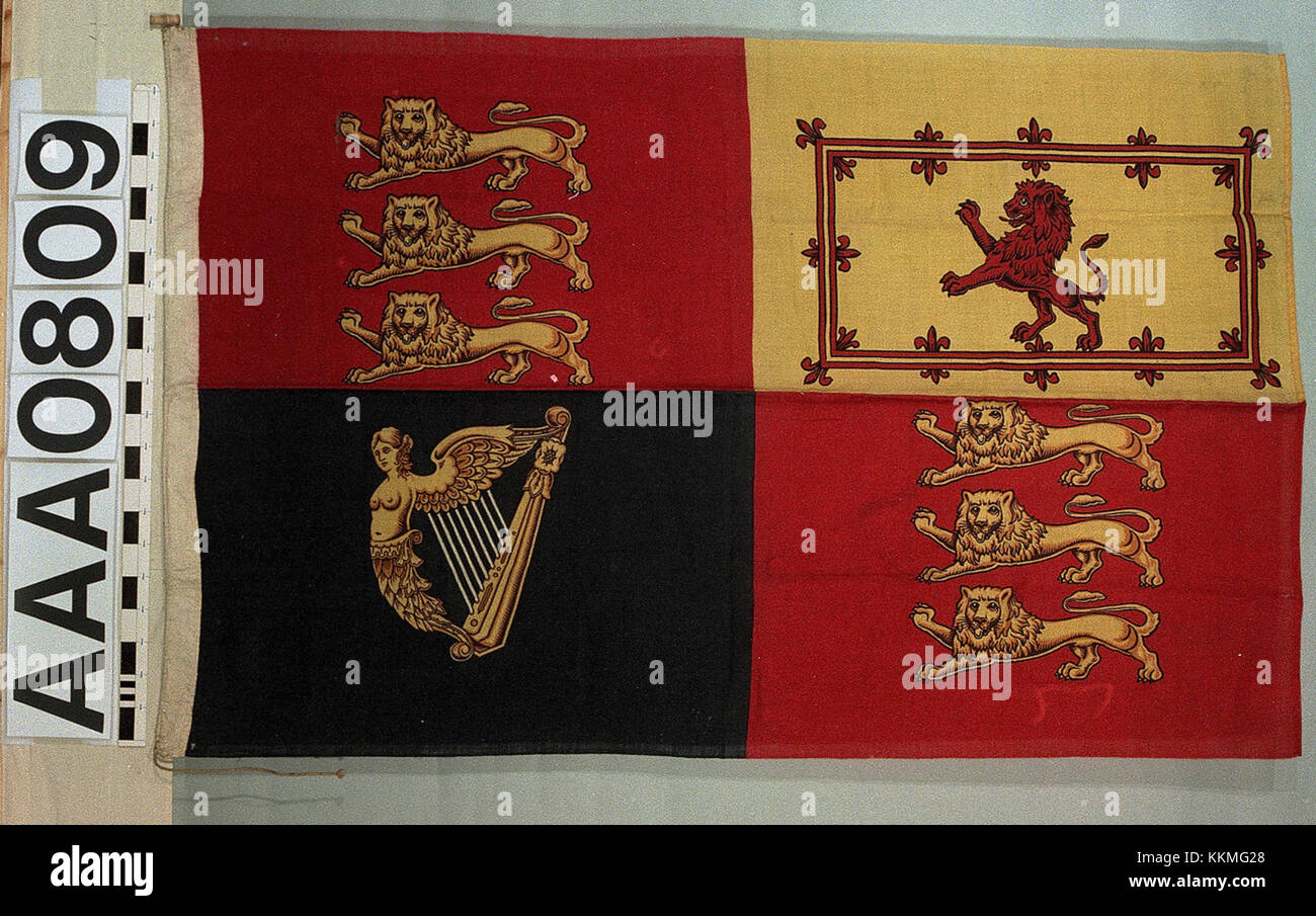 The Royal Standard, introduced after 1837, represents the British ...