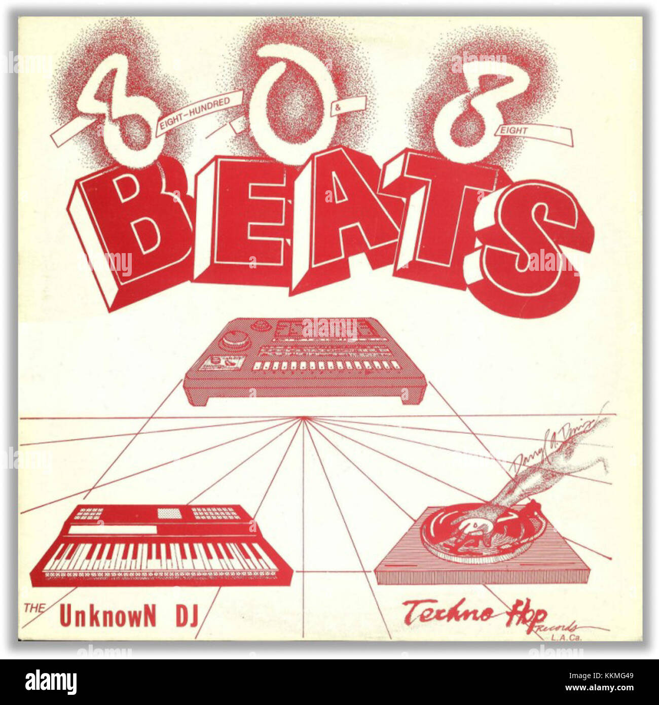 The album cover of '808 Beats' by The Unknown D.J., featuring ...