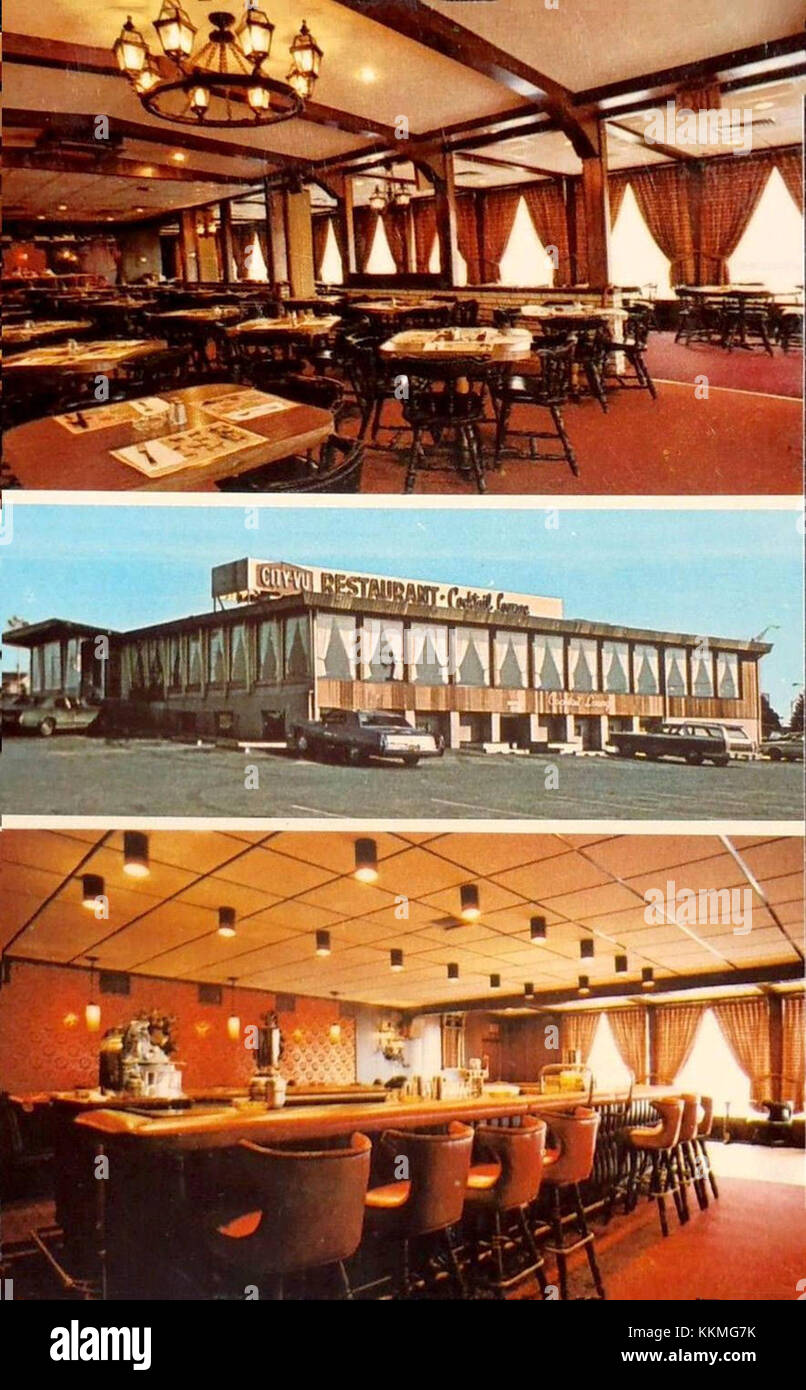 A postcard from 1971 depicts the City Vu Diner in Allentown ...