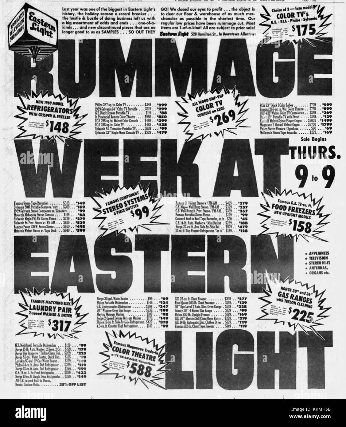 This image reflects a 1969 promotional piece from the Eastern Light ...