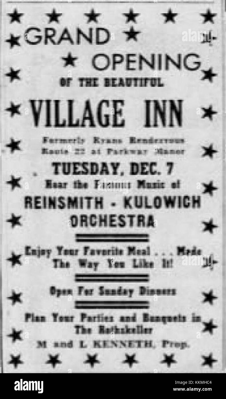 This photograph captures the opening of the Village Inn in Allentown ...