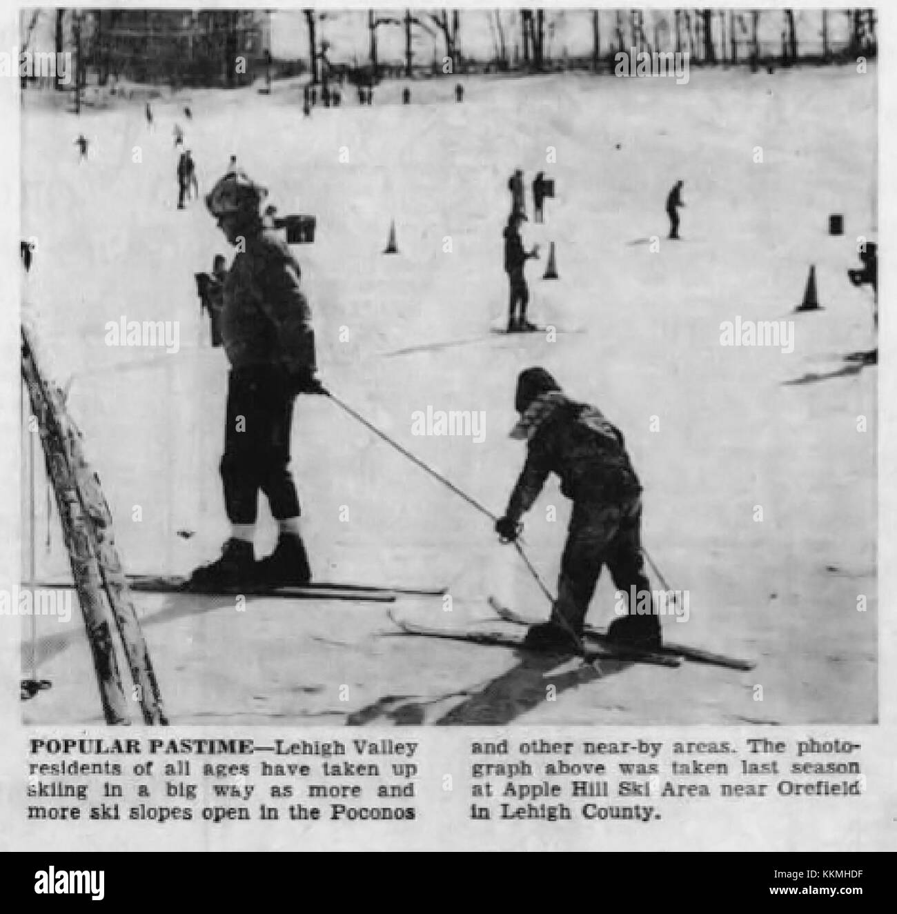 This photograph from November 7, 1965, shows the Apple Hill Ski Area in ...