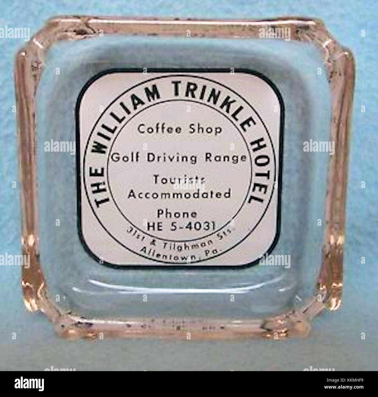The William Trinkle Hotel ashtray, from Allentown, PA, is a vintage ...