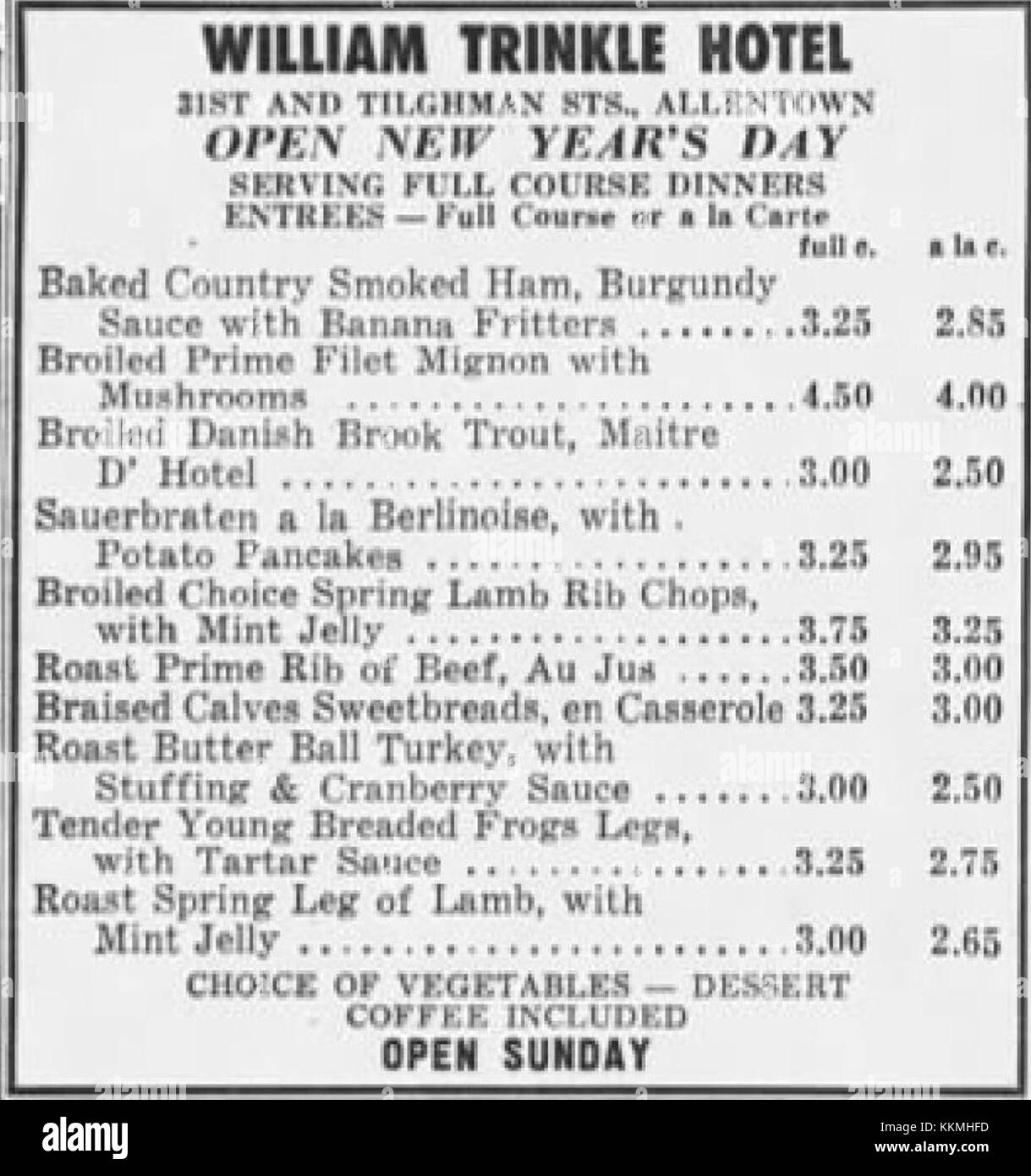 This image shows the William Trinkle Hotel in Allentown, Pennsylvania ...