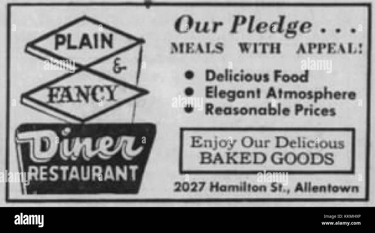 Photograph of Plain & Fancy Diner in Allentown, PA, from October 1964 ...