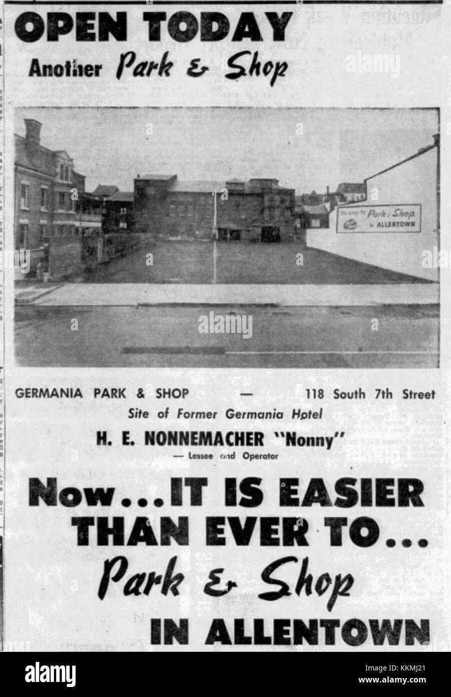 The Germania Hotel in Allentown, Pennsylvania, was a notable building ...