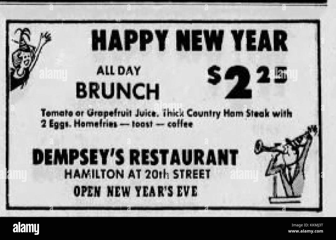 1969 - Dempseys Diner - 31 Dec MC - Allentown PA Stock Photo - Alamy