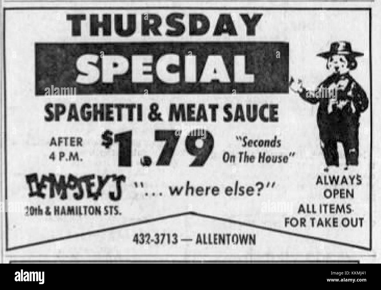 The 1974 photograph of Dempsey's Diner in Allentown, Pennsylvania ...