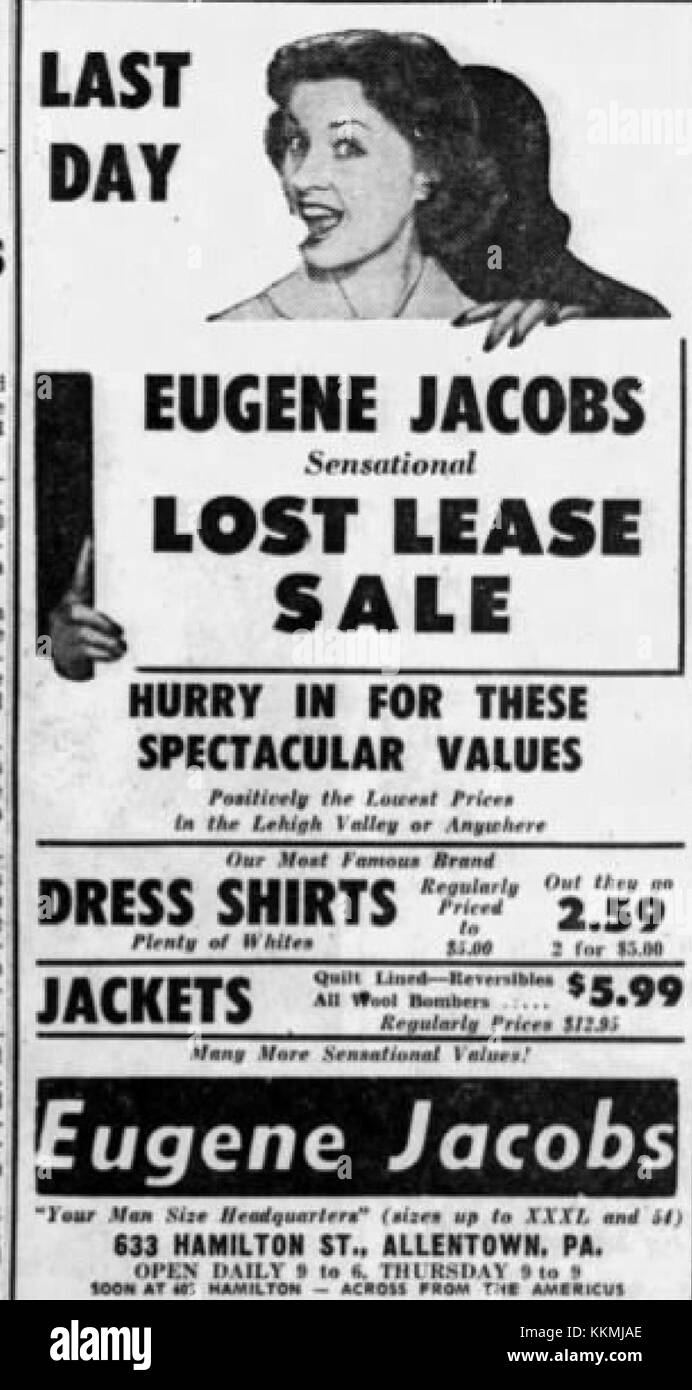 This photograph from September 26, 1959, features Eugene Jacobs in Allentown, Pennsylvania. The ...