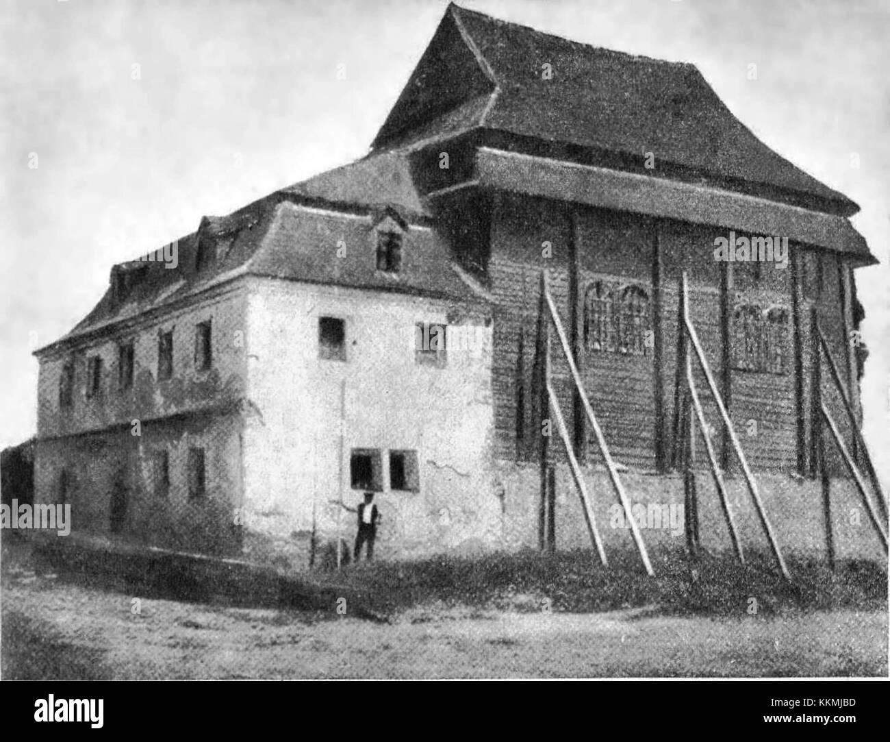The Janow (Yaniv) wooden synagogue, located in Ukraine, is a historical ...