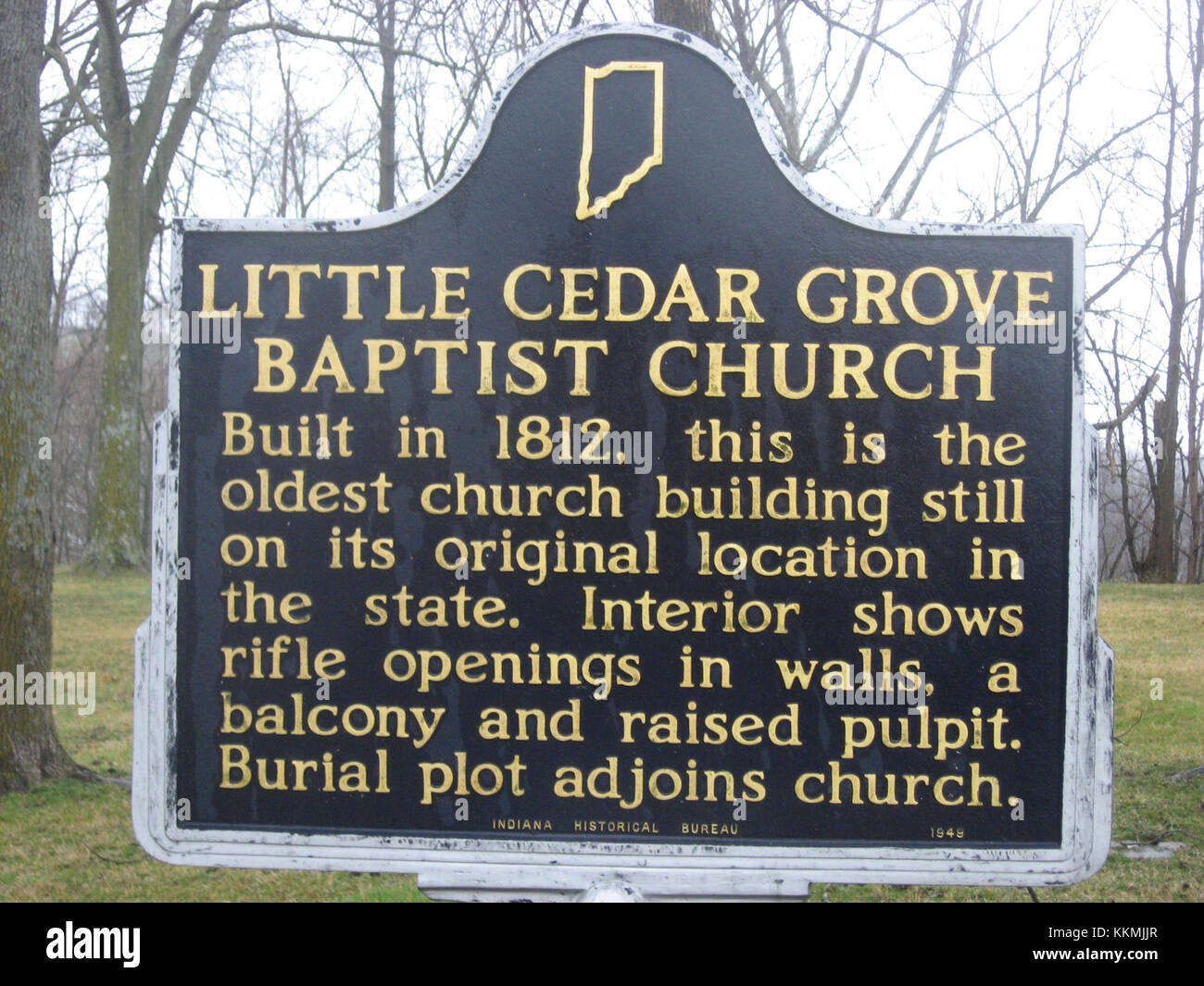The historical marker at Little Cedar Grove Baptist Church commemorates ...