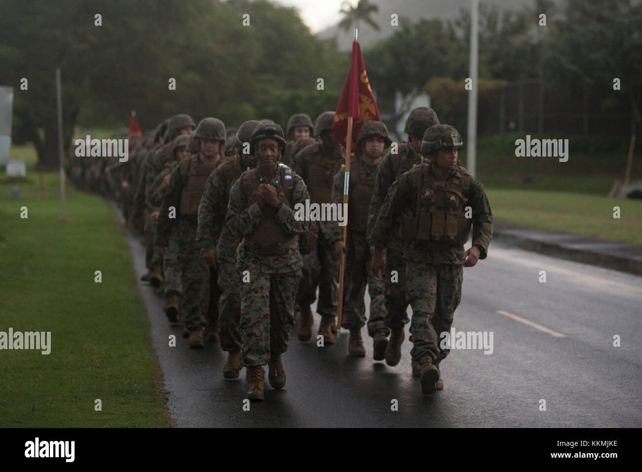 Lt. Col. Marshalee Clarke, commanding officer of Headquarters Battalion ...