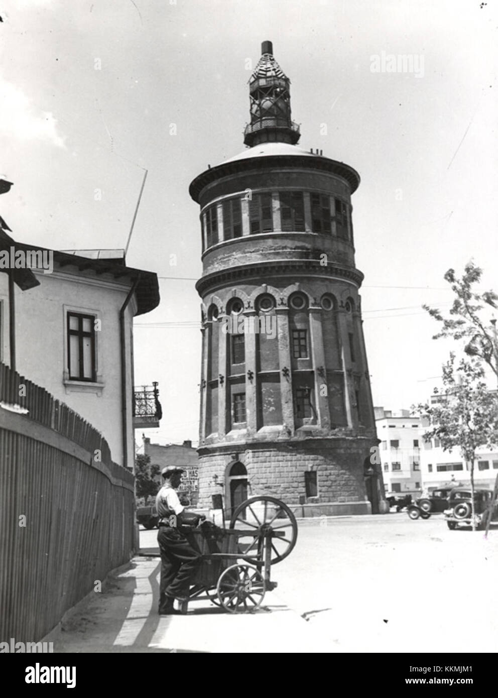The Fire Watchtower, depicted in a 1929 photograph by Nicolae Ionescu ...
