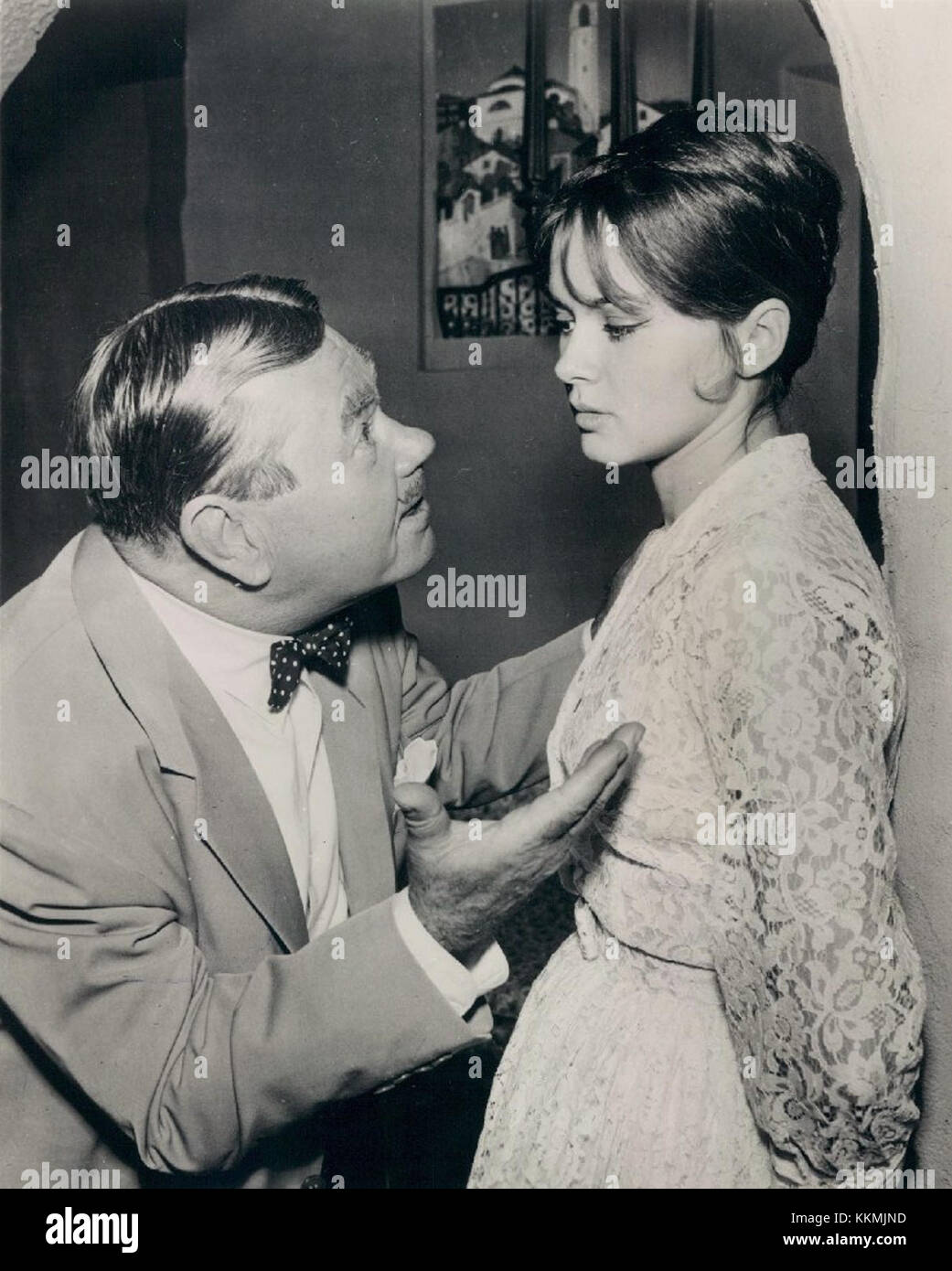 Oskar Homolka-Danielle De Metz in Alfred Hitchcock Presents Stock Photo ...